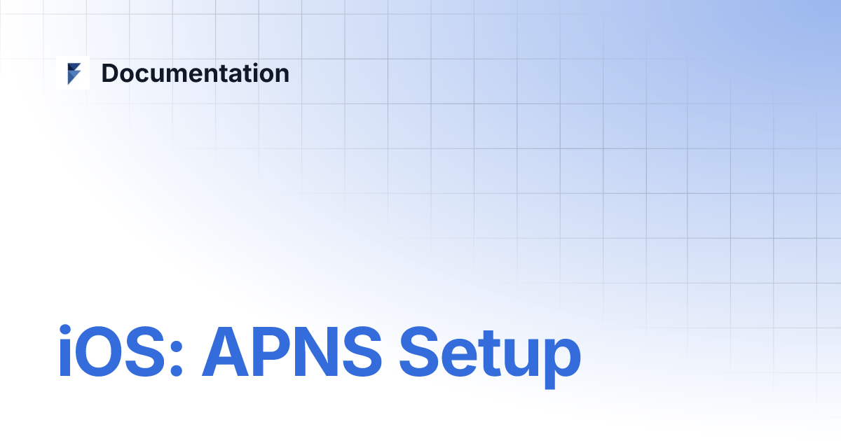 iOS: APNS Setup | Documentation